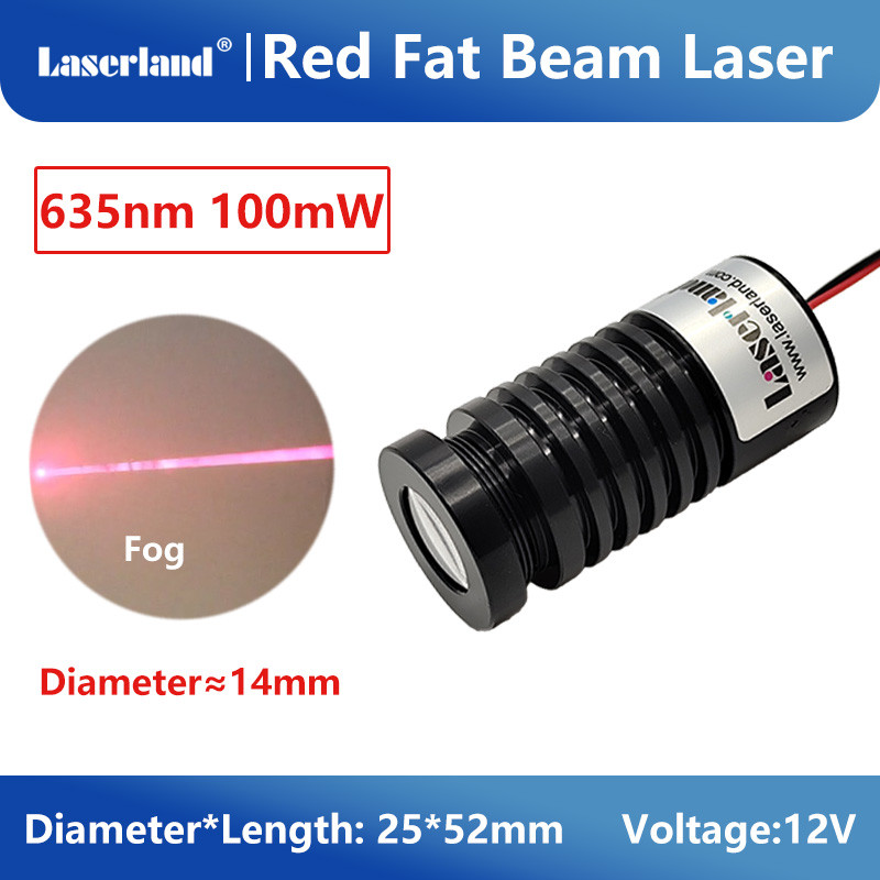 Laserland 635nm 650nm Red Laser Fat Beam Laser Diode Module for KTV Bar ...