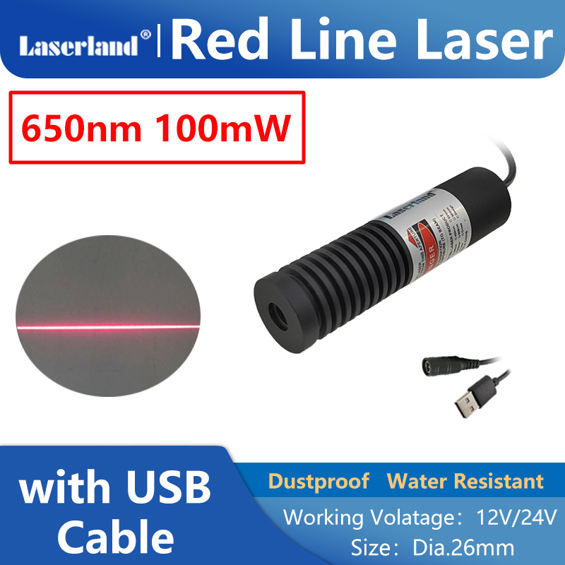 Laserland 650nm Focusable Water Resistant Dustproof Red Laser Line ...
